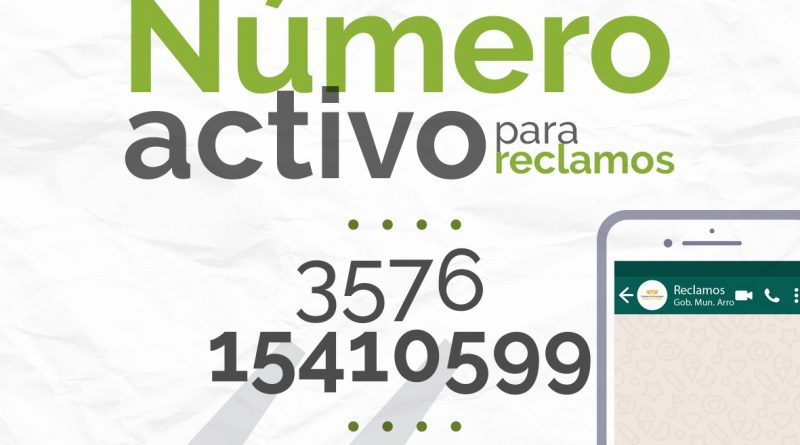 Nuevo número de teléfono activo para reclamos